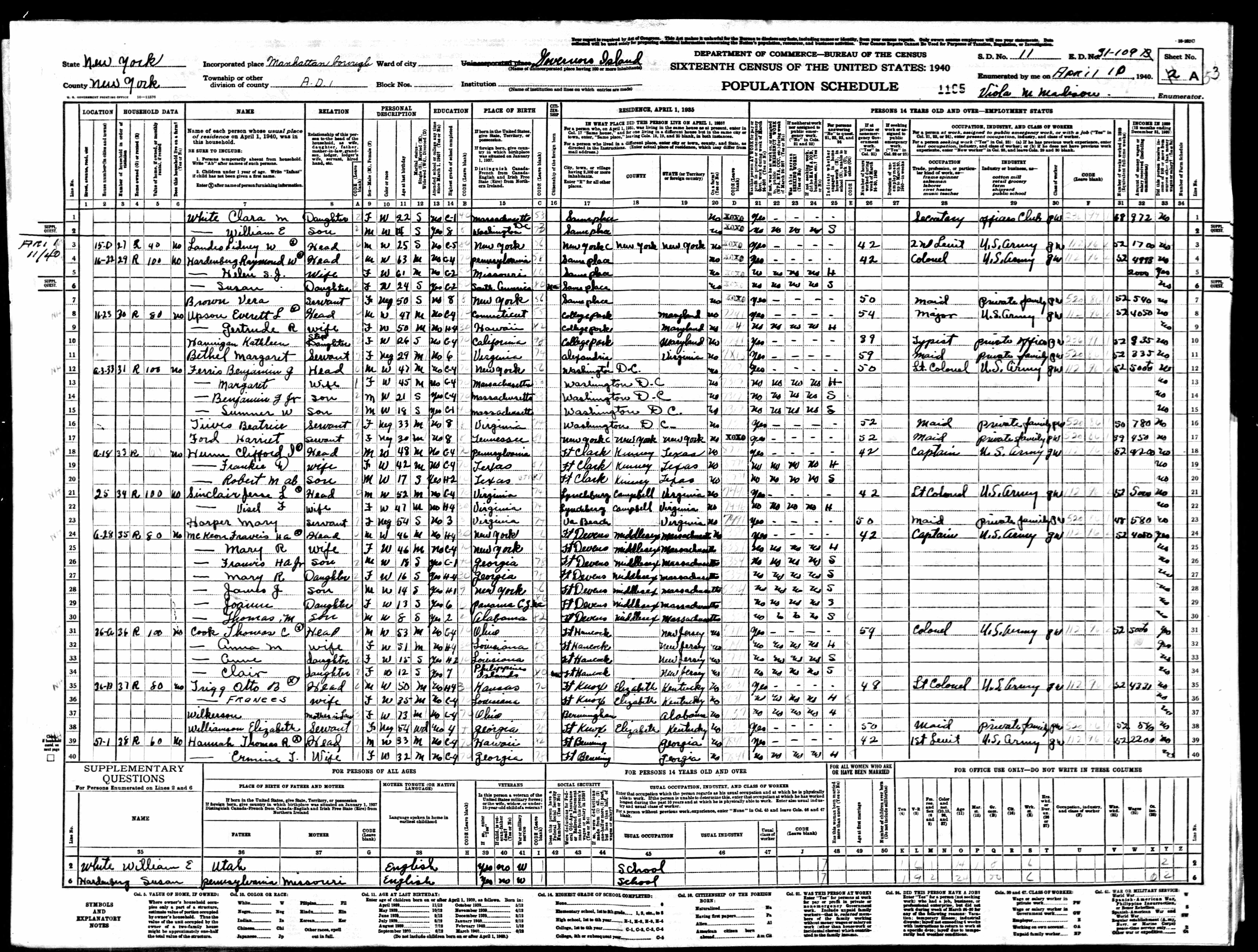 1940 United States Federal Census